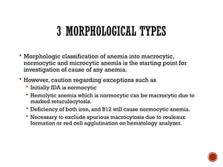 Approach to anemia in hematopathology ppt | PPTX