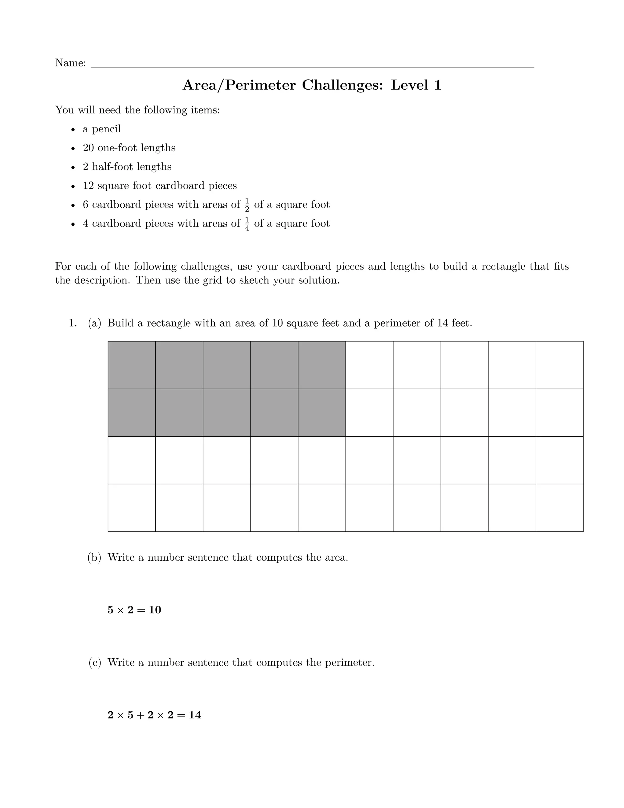 Area Perimeter solutions | PDF