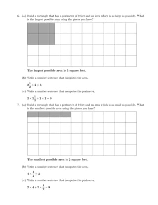 Area Perimeter solutions | PDF