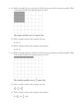 Area Perimeter solutions | PDF