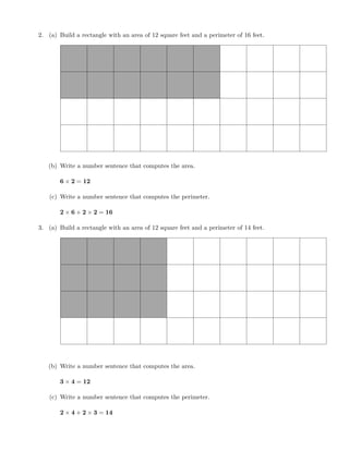Area Perimeter solutions | PDF