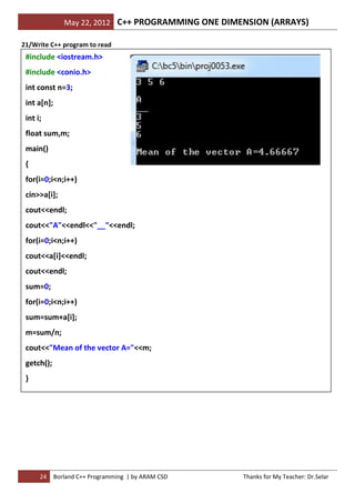 2 arrays in c++ programming aramse | PDF