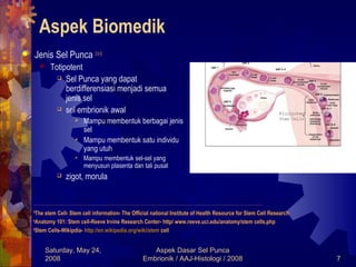 2 aspek dasar sel punca | PPT