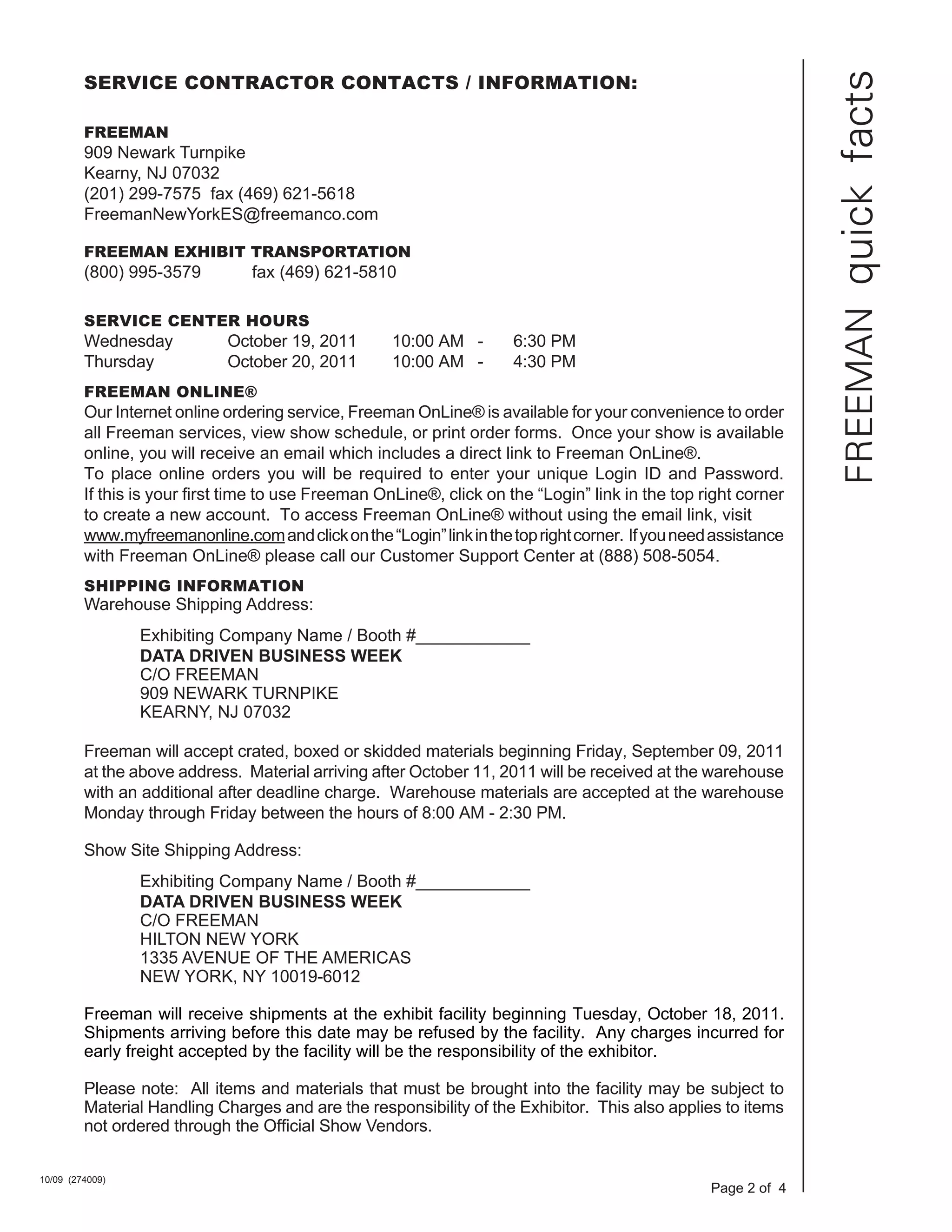 2. attachment 1 freeman quick facts and order forms | PDF