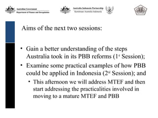 Australian Performance Based Budgeting (PBB) – an outline of the steps ...