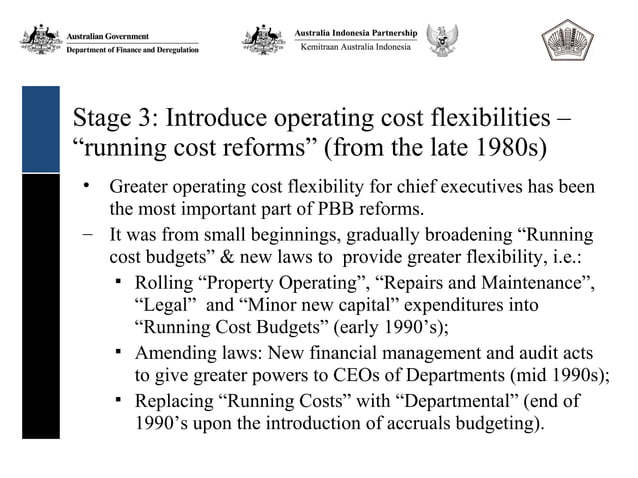 Australian Performance Based Budgeting (PBB) – an outline of the steps ...