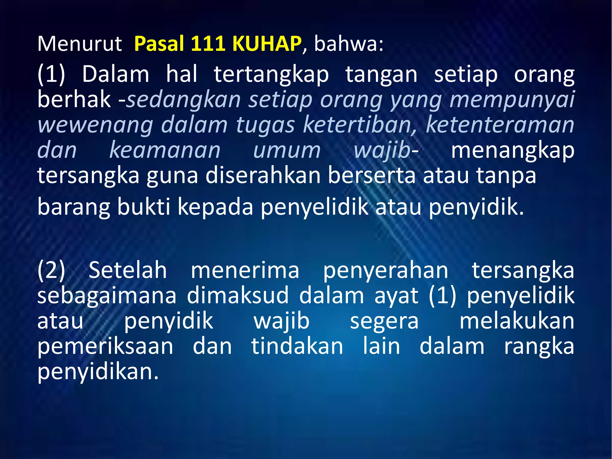 2 awal proses hukum acara pidana | PPTX
