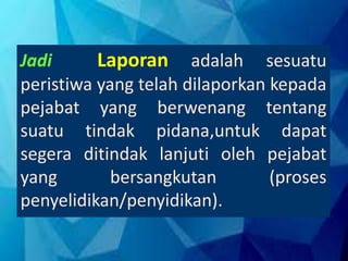 2 awal proses hukum acara pidana | PPTX