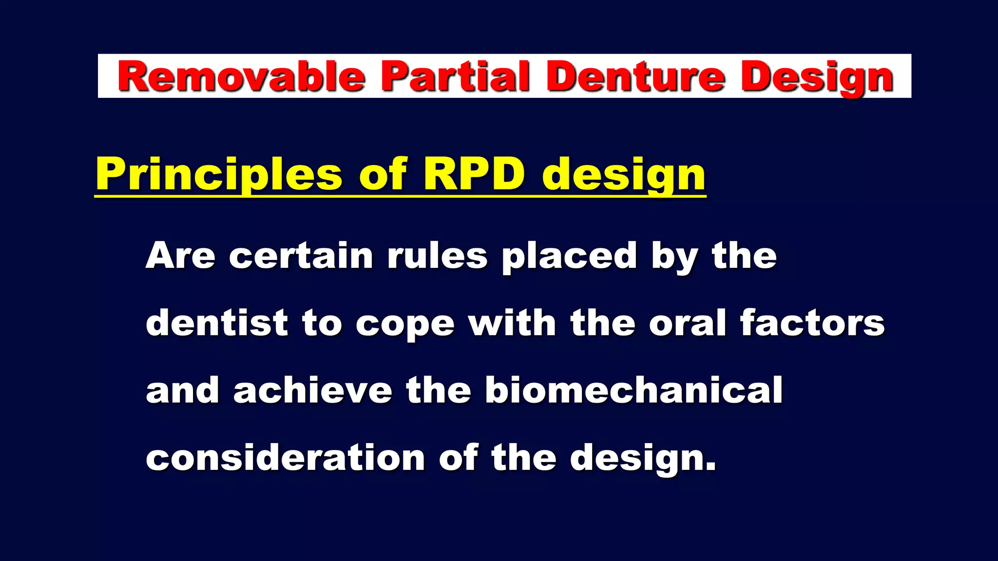 2- b. Basic principles for designing Kennedy class II, III and IV ...