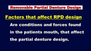 2- b. Basic principles for designing Kennedy class II, III and IV ...