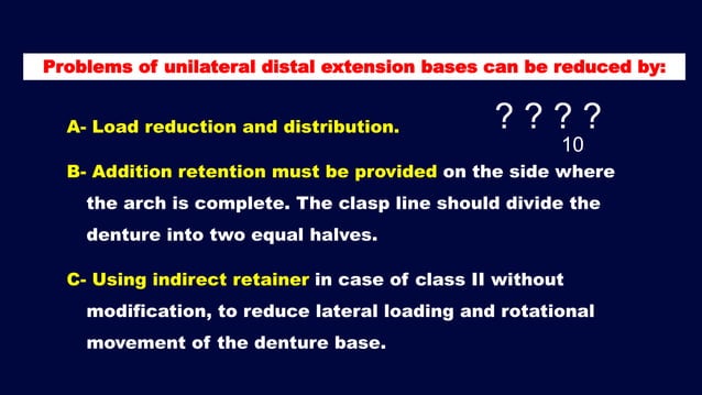2- b. Basic principles for designing Kennedy class II, III and IV ...