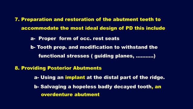 2- b. Basic principles for designing Kennedy class II, III and IV ...