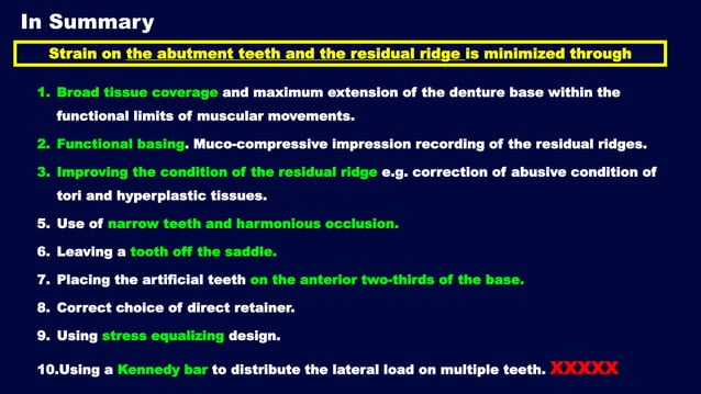 2- b. Basic principles for designing Kennedy class II, III and IV ...