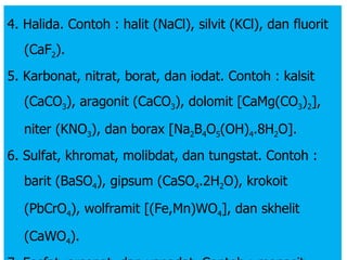 2 bab i mineral dan sumber daya mineral dan klasifikasinya | PPT