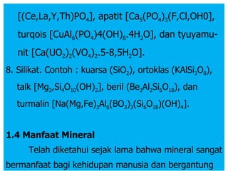 2 bab i mineral dan sumber daya mineral dan klasifikasinya | PPT