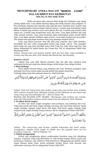 2. bahaya lisan | DOC