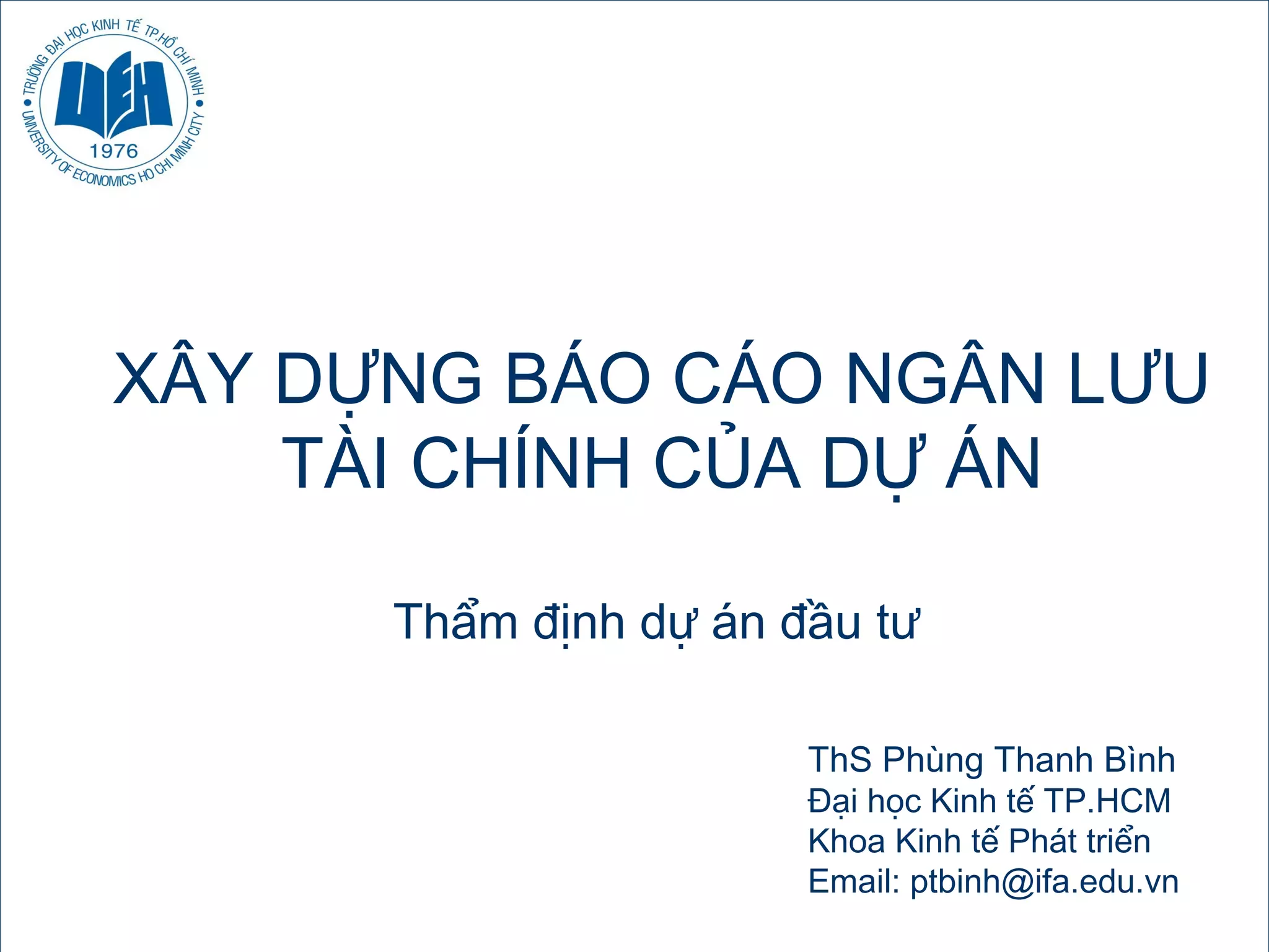 2. bai giang 2 xay dung bao cao ngan luu | PPT