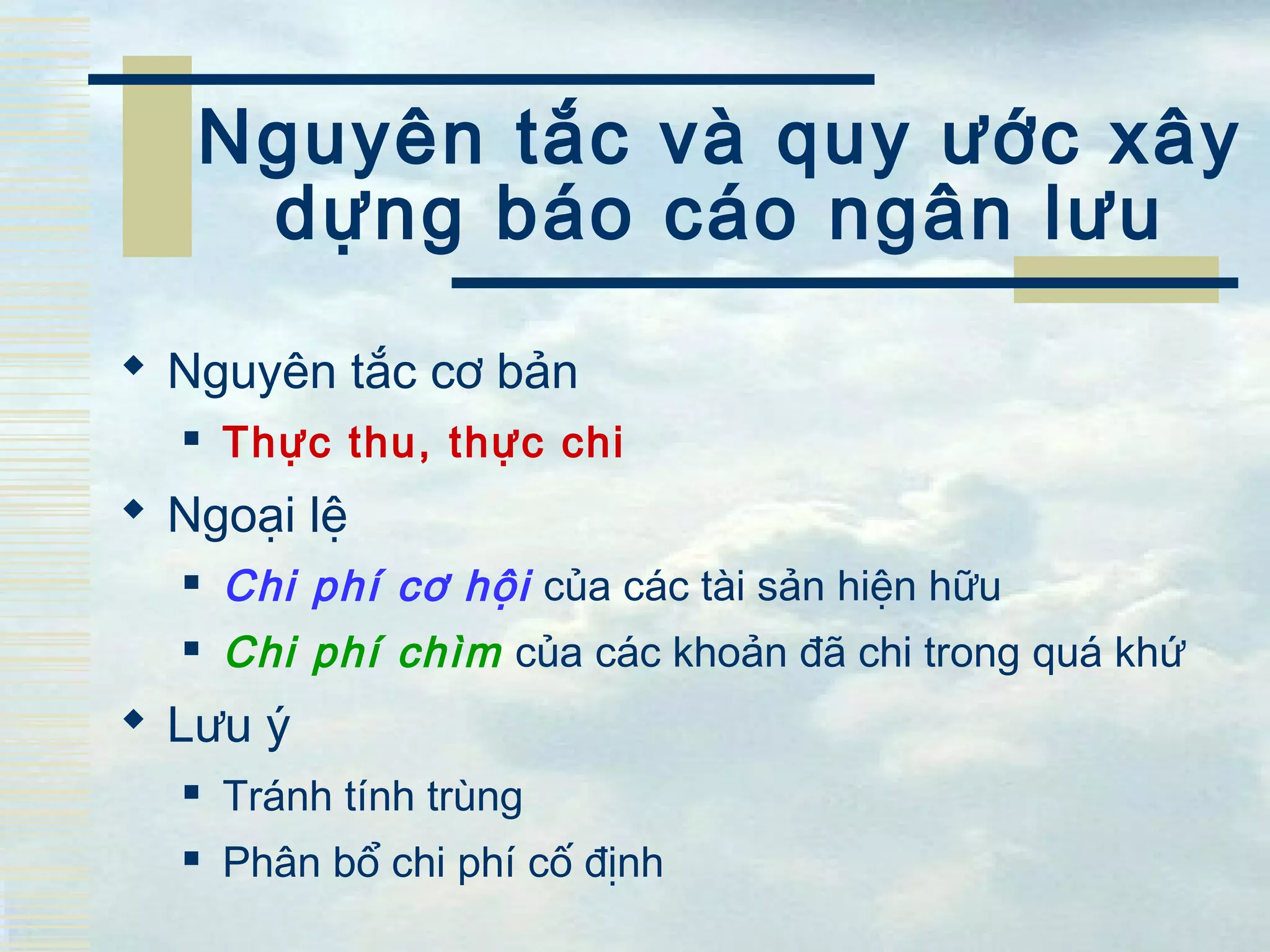 2. bai giang 2 xay dung bao cao ngan luu | PPT