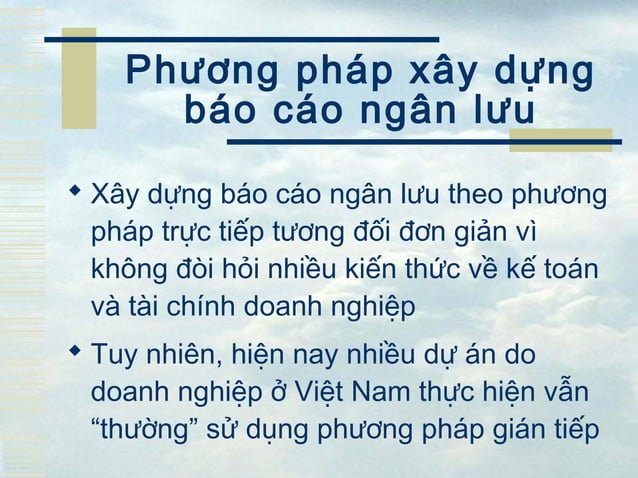 2. bai giang 2 xay dung bao cao ngan luu | PPT