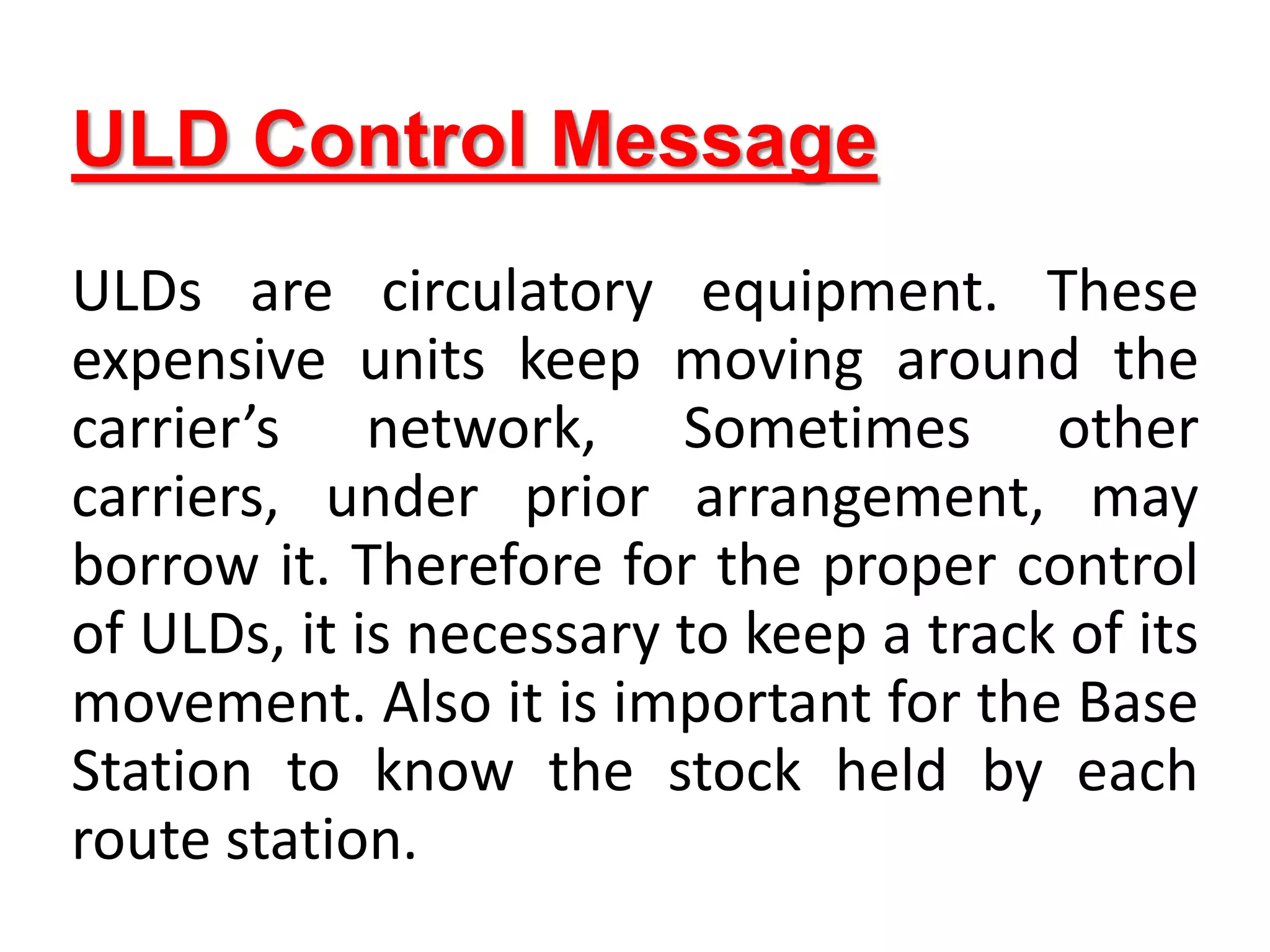 2 basic cargo course ULDs | PPTX