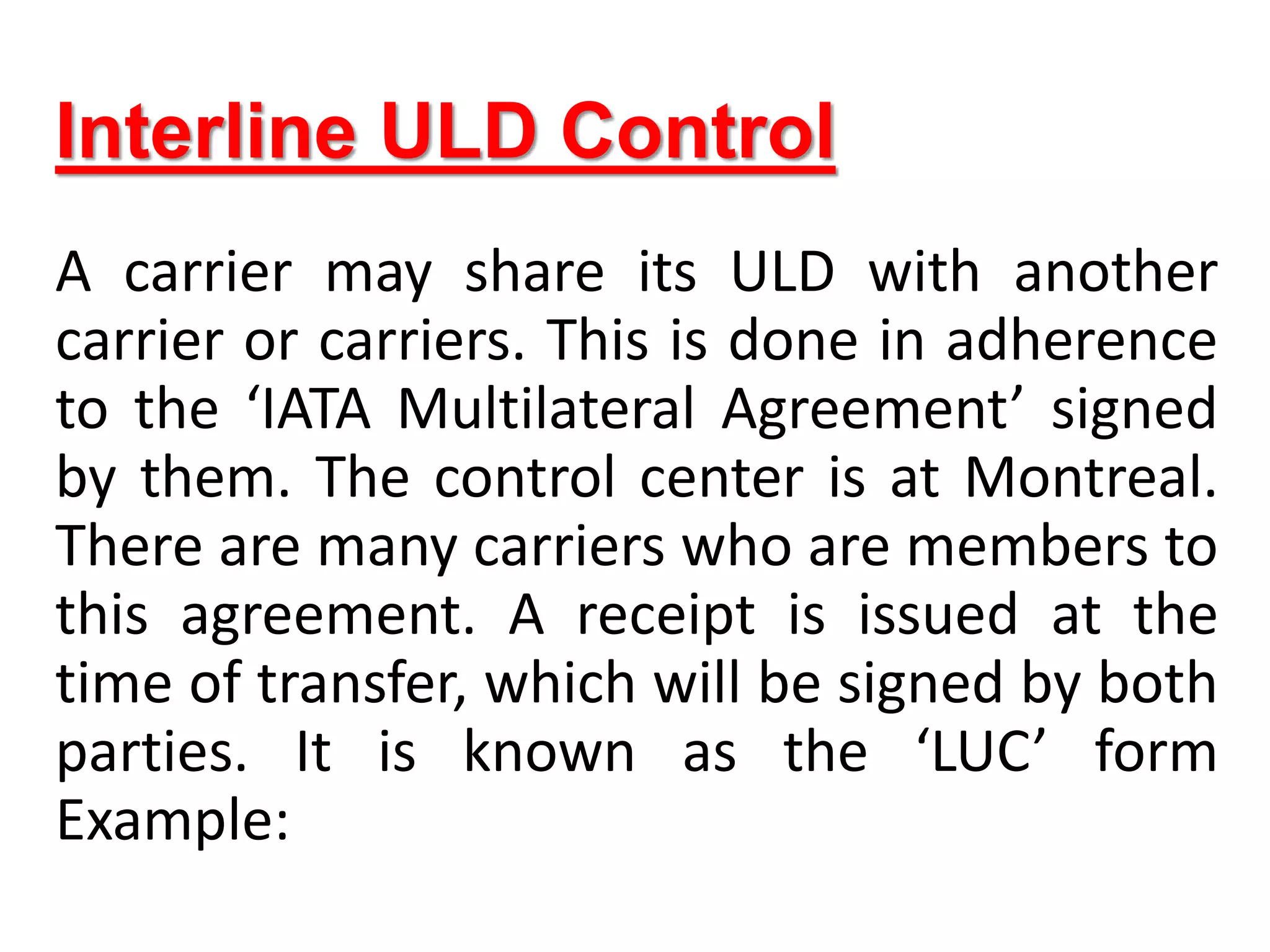 2 basic cargo course ULDs | PPTX