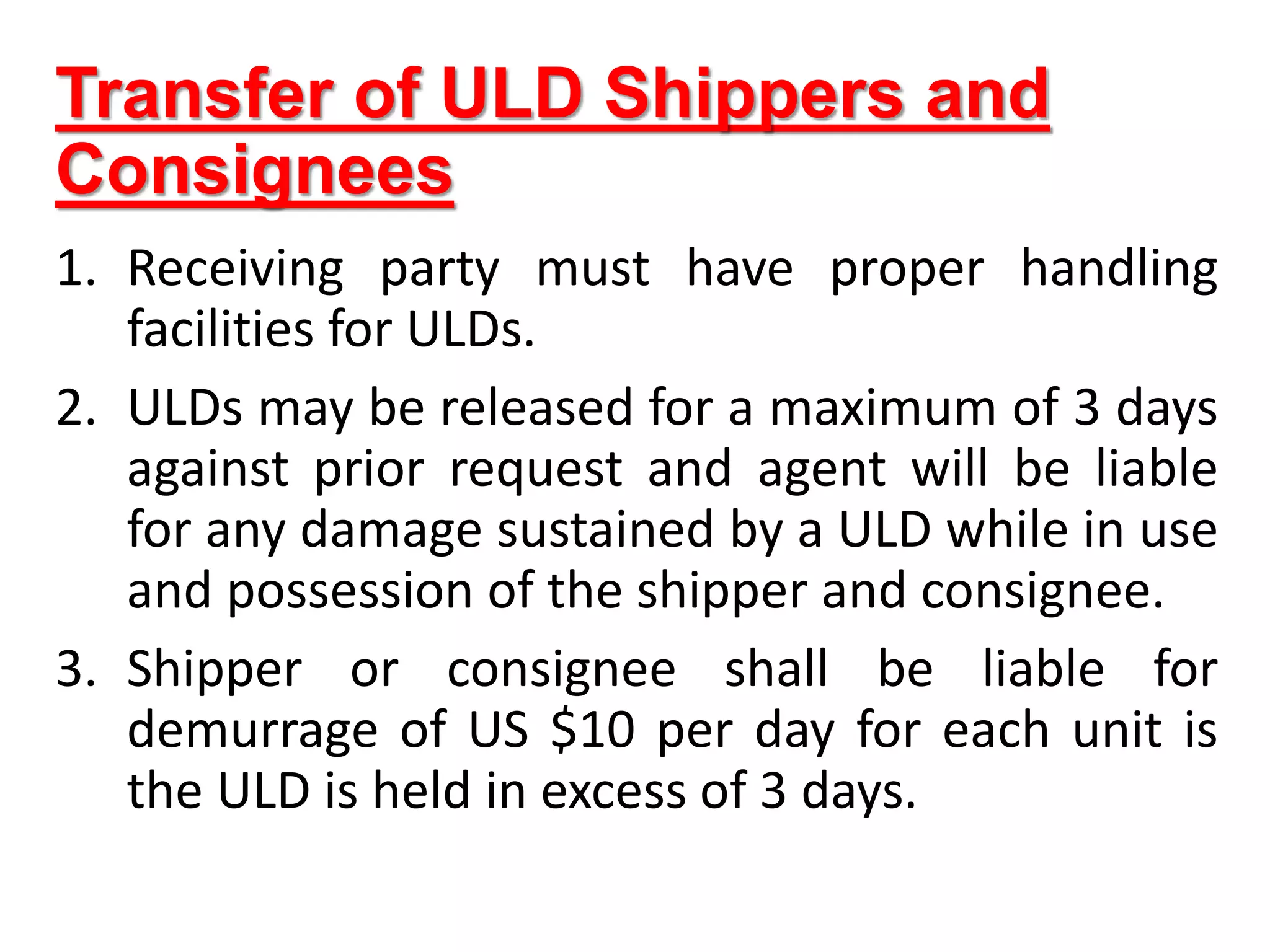 2 basic cargo course ULDs | PPTX