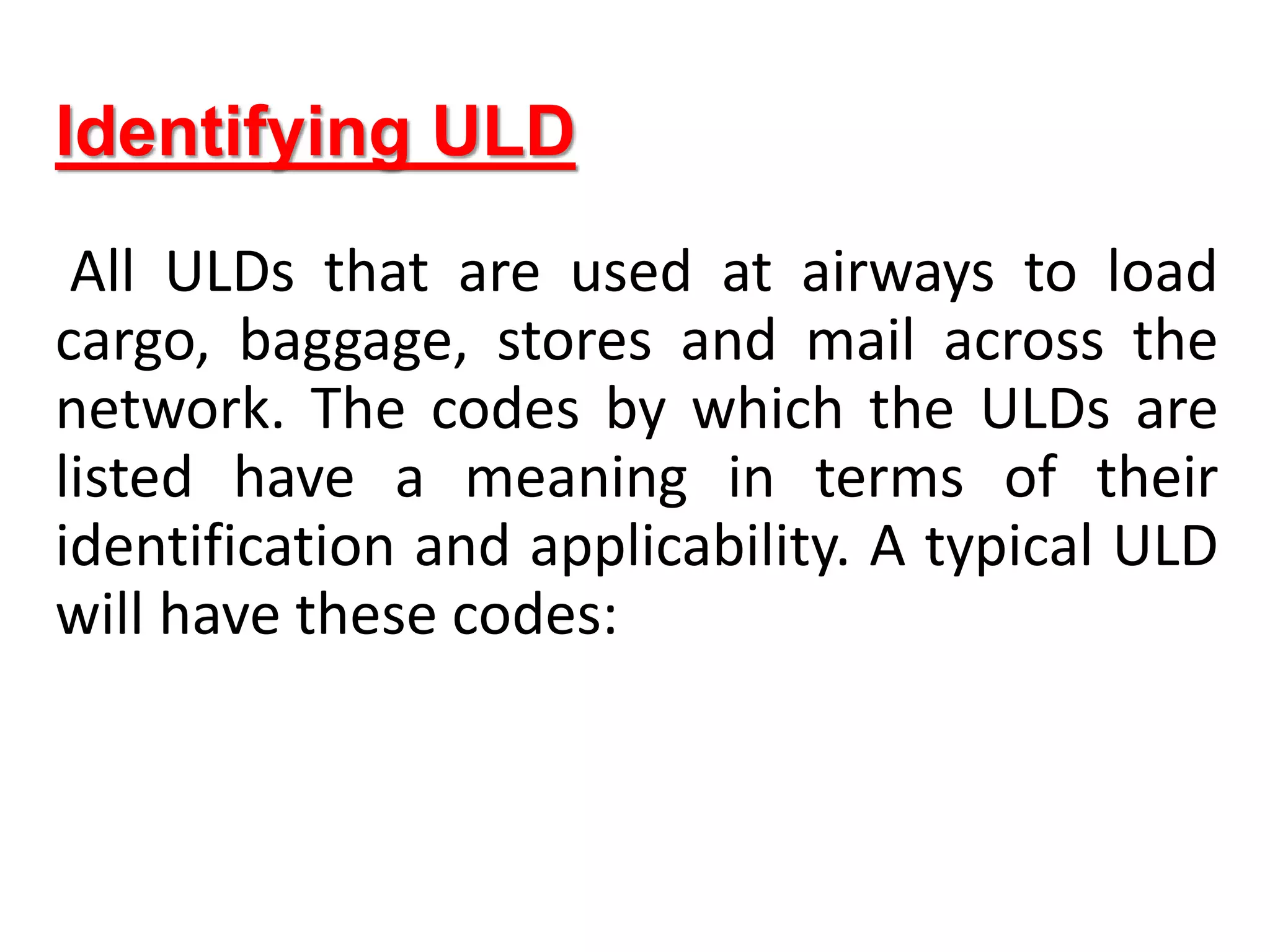 2 basic cargo course ULDs | PPTX