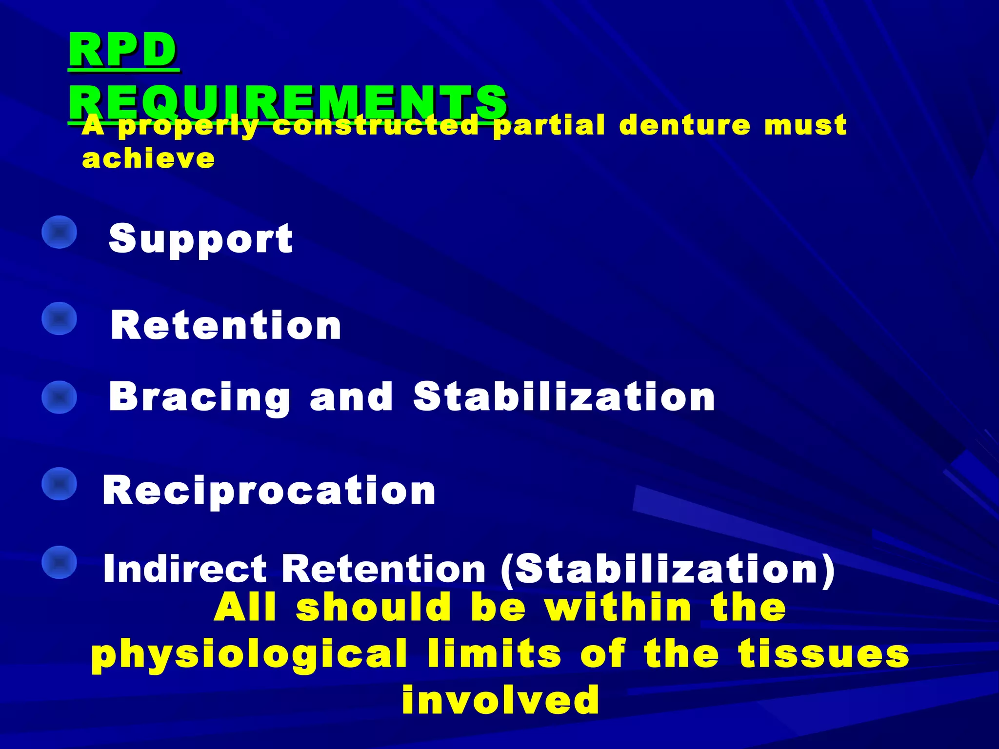 3- Basic principles for designing the removable partial denture | PPT
