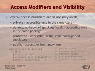 Java Course 2: Basics | PPT