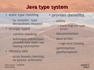 Java Course 2: Basics | PDF