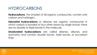 Basics of Organic Chemistry, Biochemistry | PDF