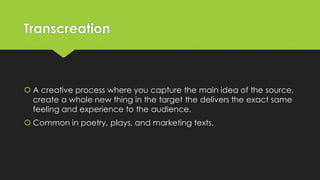 Translation: Basic Terminology | PDF