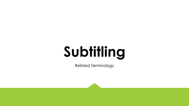 Translation: Basic Terminology | PPT