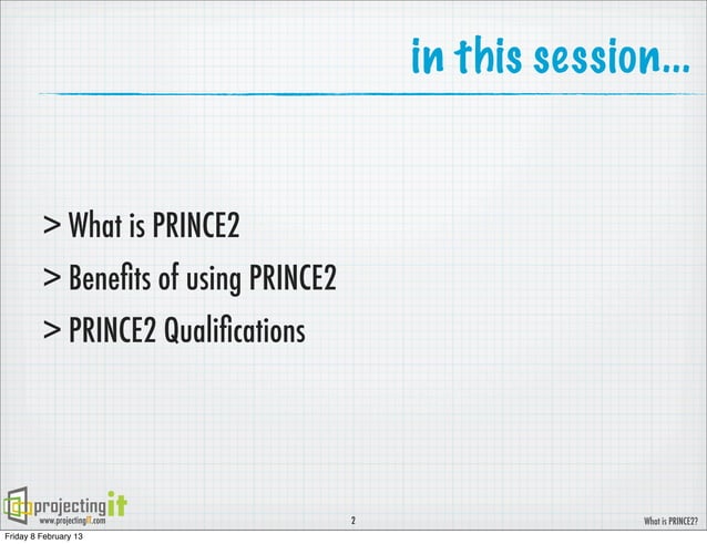 Benefits of PRINCE2 | PPT