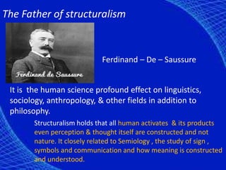 Structuralism as a literary Movement.... | PPTX