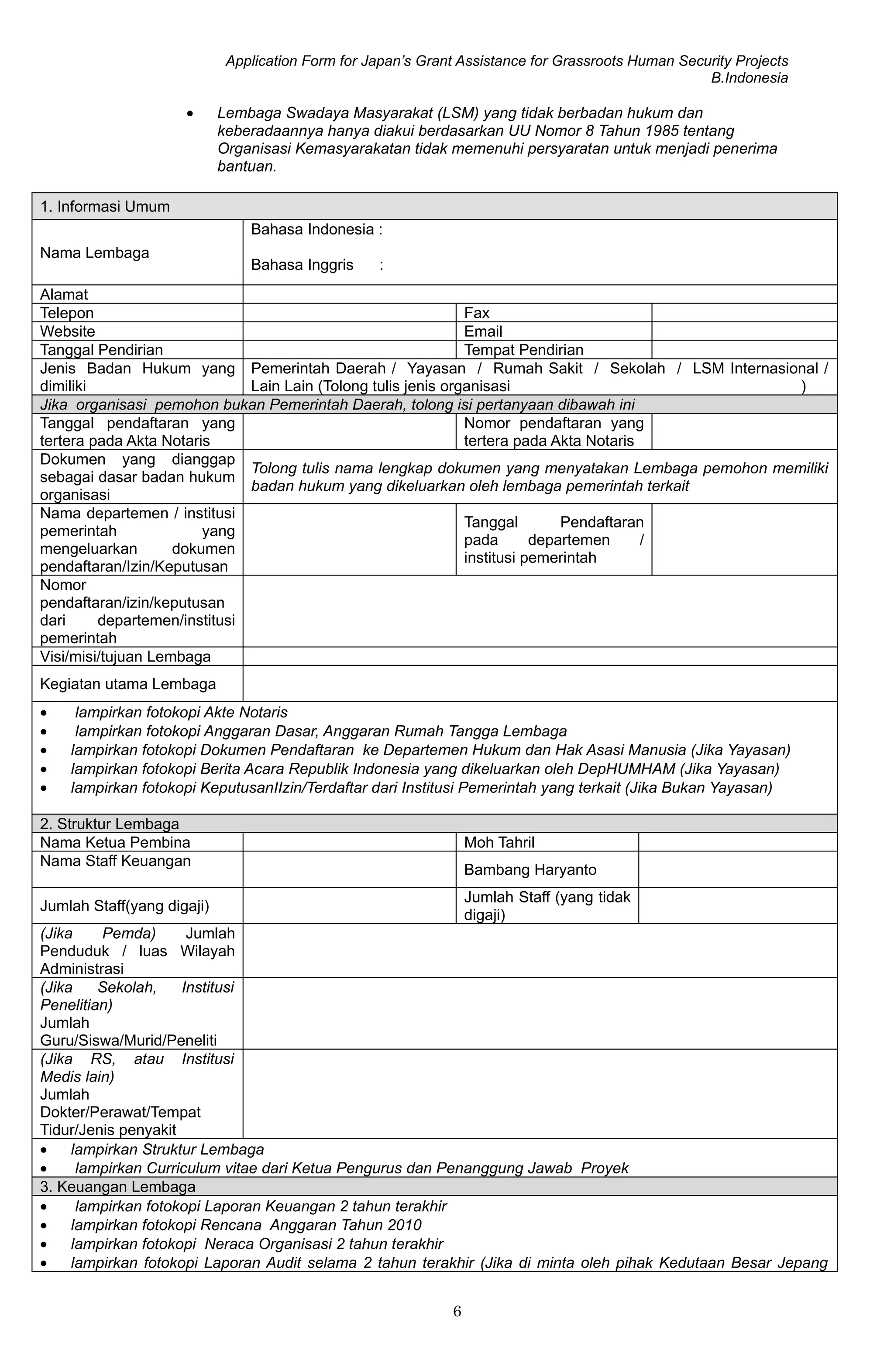 2. b indonesia application form | DOC