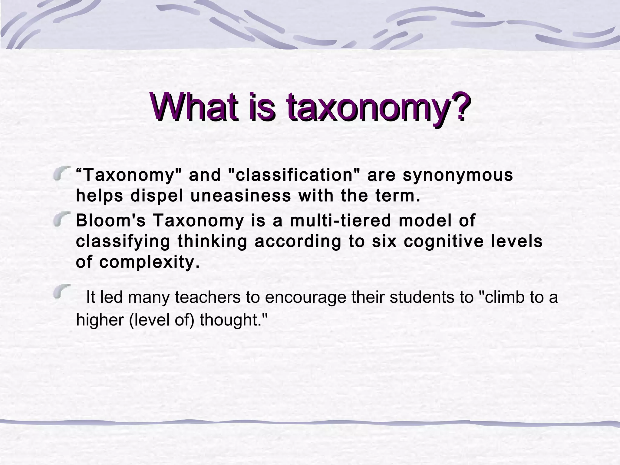 Bloom's Taxonomy | PPT