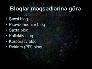 Bloqlar və reklam | PPT