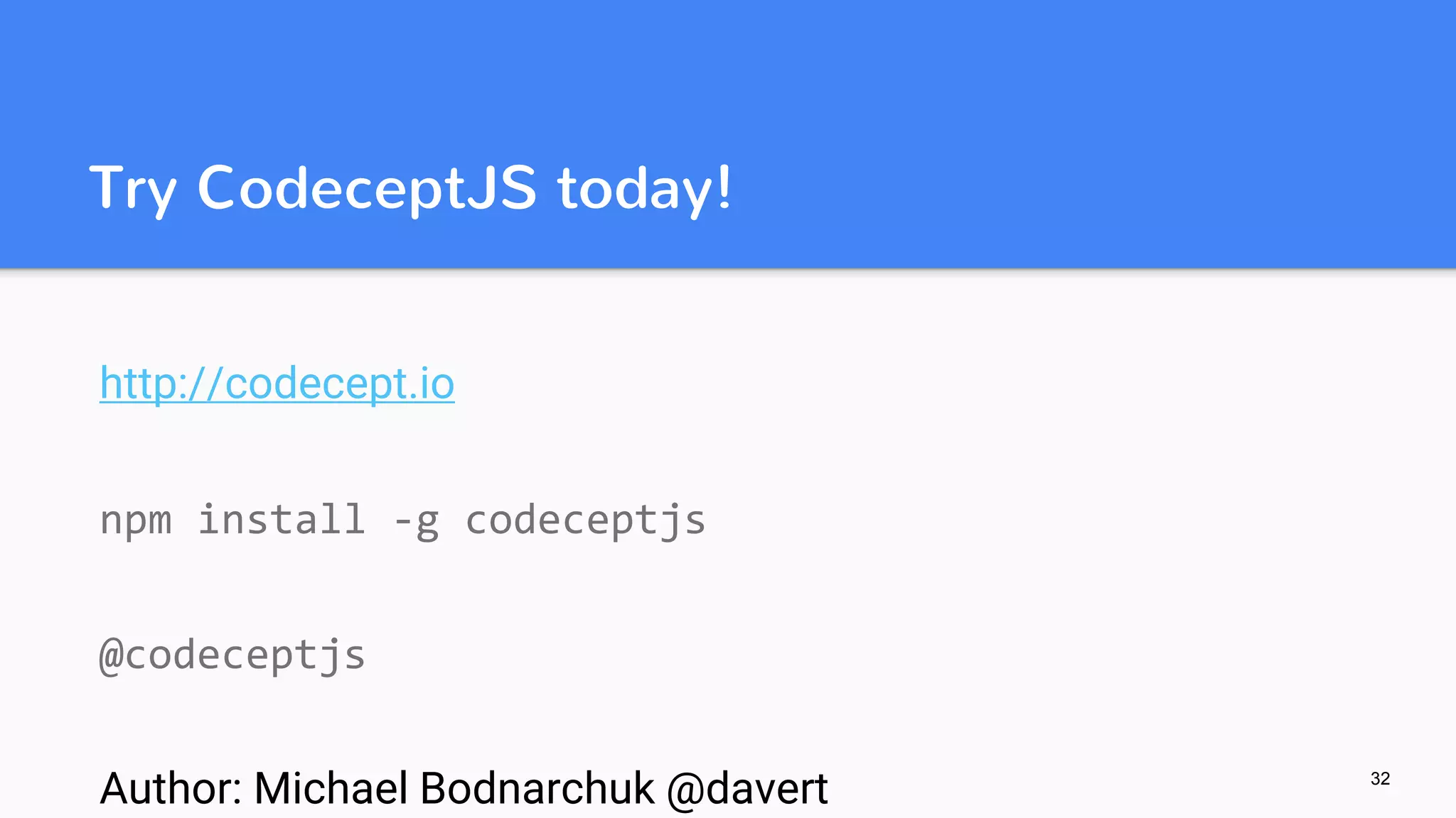 Михаил Боднарчук Acceptance Testing In Nodejs Tools And Approaches Ppt
