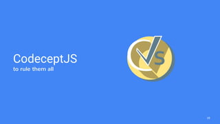Михаил Боднарчук "Acceptance Testing in NodeJS: Tools & Approaches" | PPT