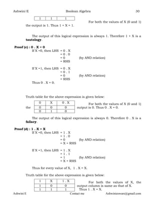 2nd PUC computer science chapter 2 boolean algebra 1 | PDF