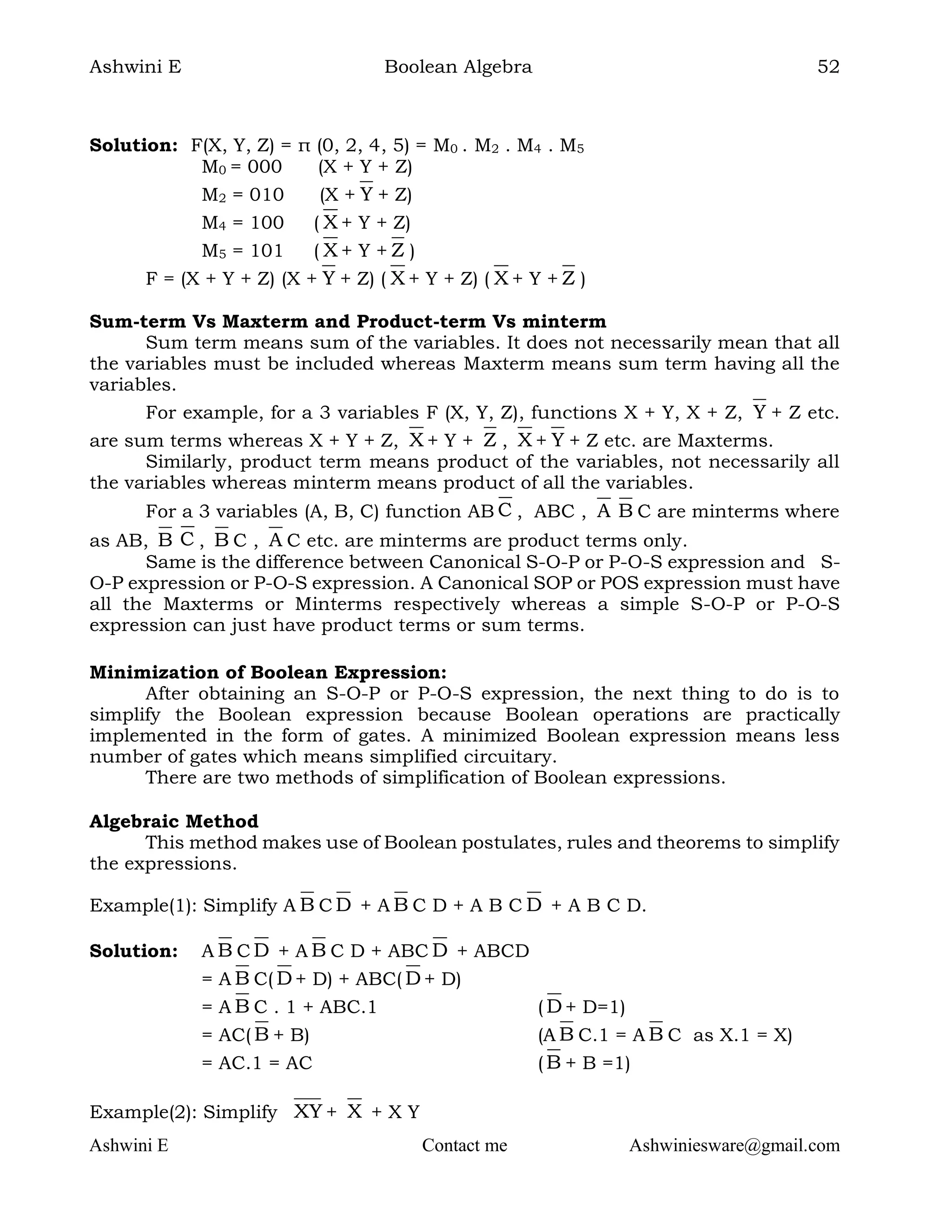2nd Puc Computer Science Chapter 2 Boolean Algebra Pdf Programming Languages Computing
