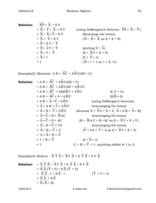 2nd PUC computer science chapter 2 boolean algebra | PDF