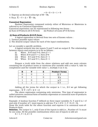 2nd PUC computer science chapter 2 boolean algebra | PDF