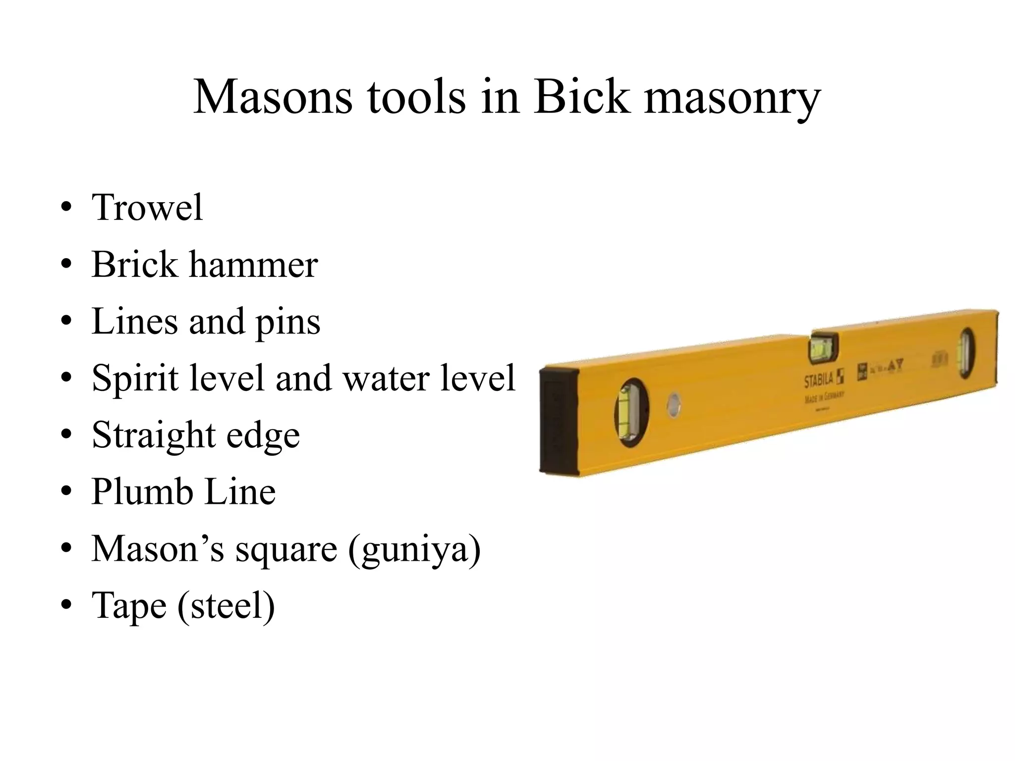 2 brick,brick masonary and manufacturing of bricks - copy | PPTX