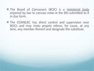 Canvassing and Proclamation | PPT