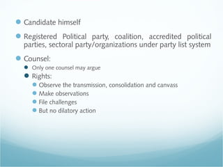 Canvassing and Proclamation | PPT