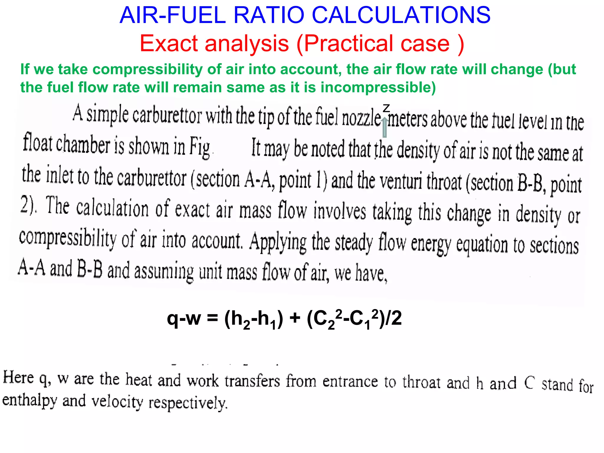 Carburetor air-fuel ratio calculations | PPT