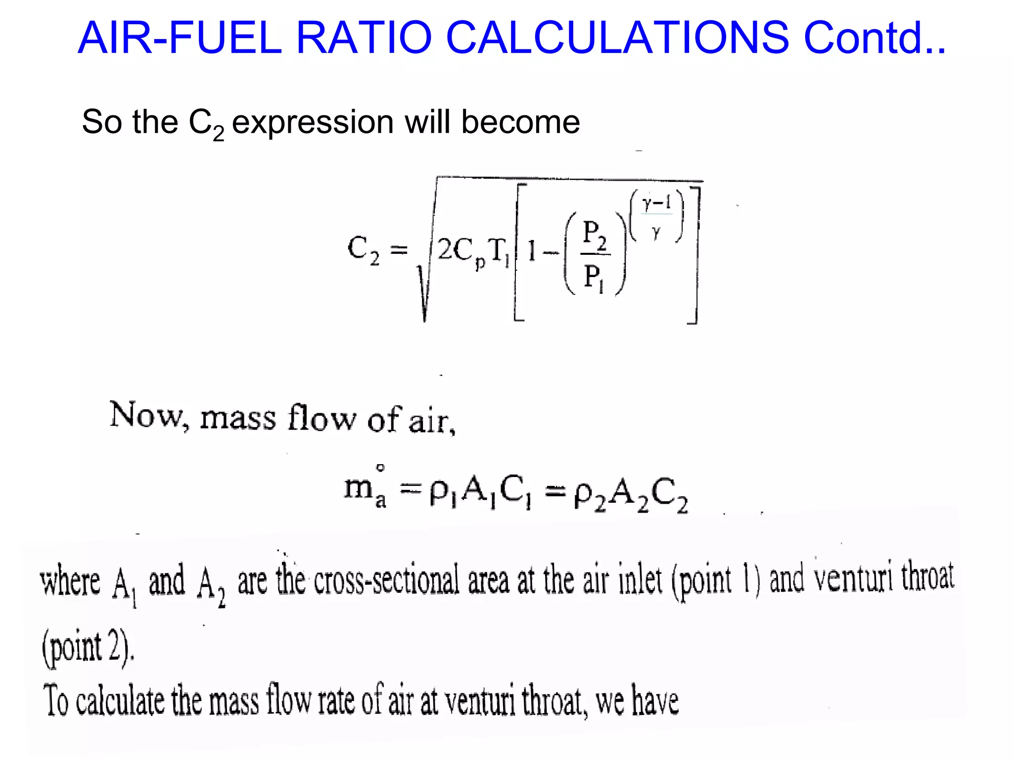Carburetor air-fuel ratio calculations | PPT