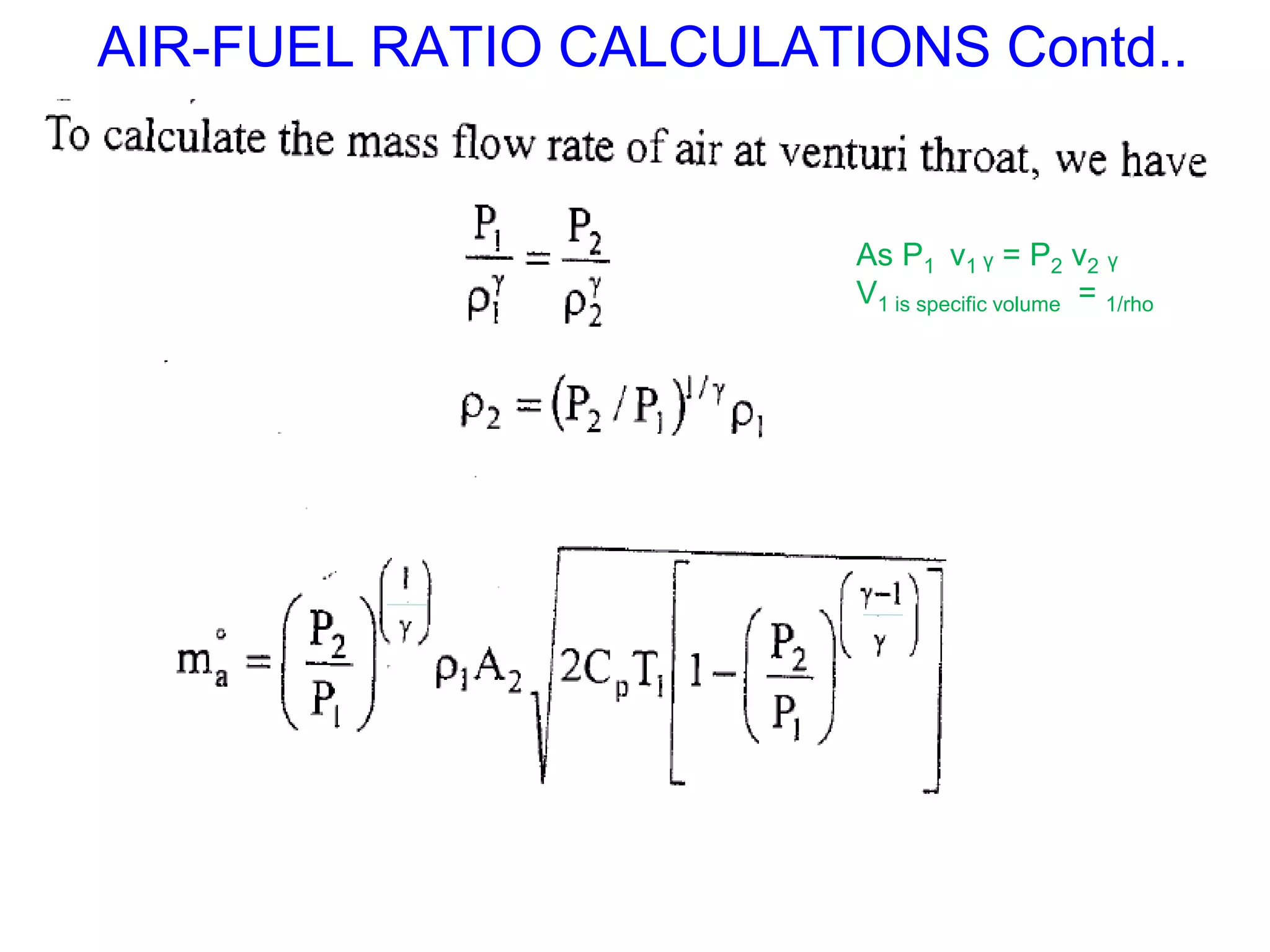 Carburetor air-fuel ratio calculations | PPT